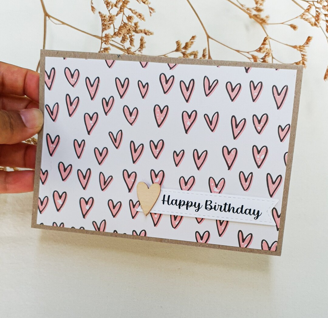 Happy Birthday Card, Hearts Birthday Card, It's Your Birthday Card ...