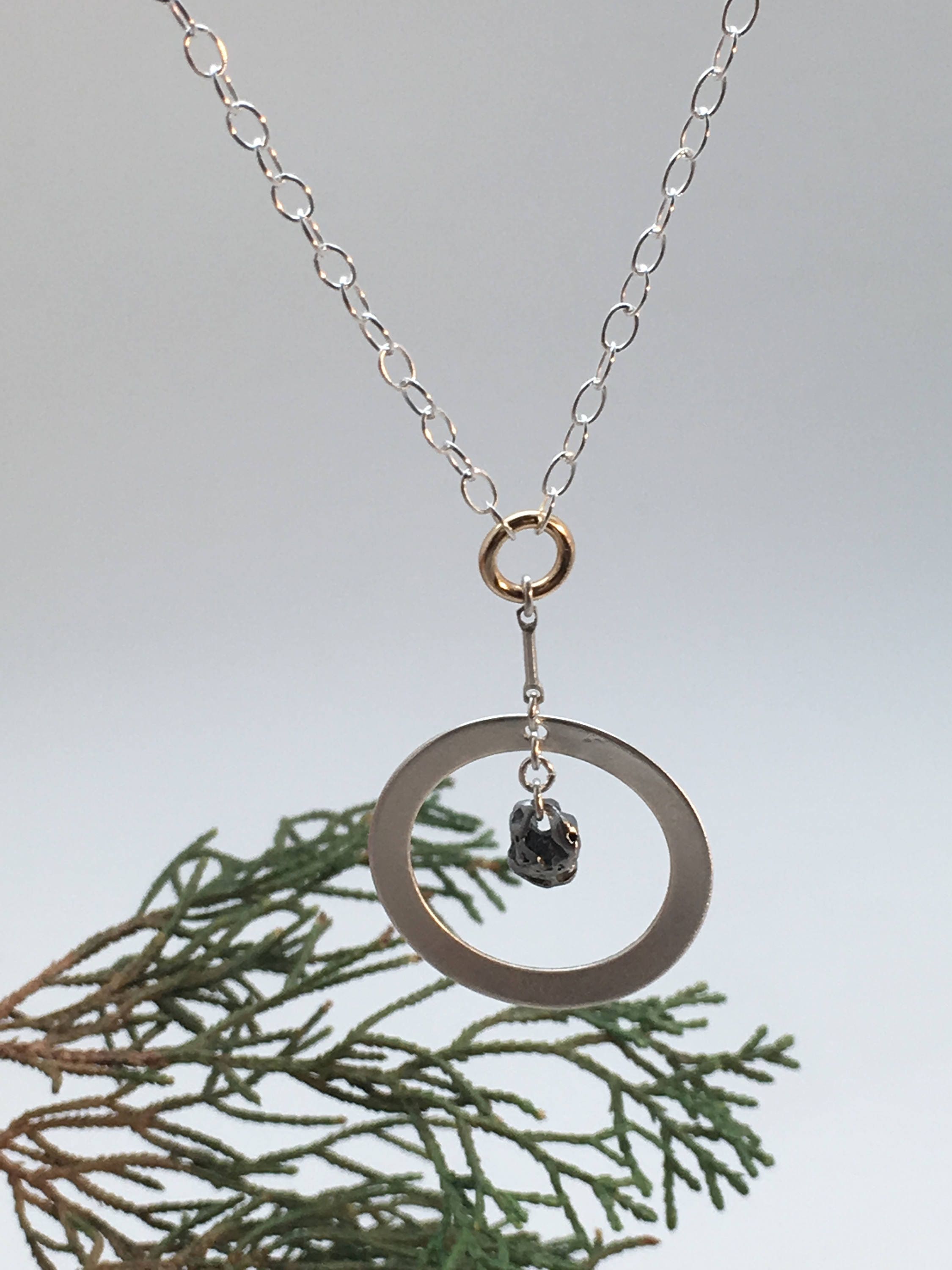 Meteorite Necklace - Meteorite Jewelry - Galaxy Necklace - Meteorite ...