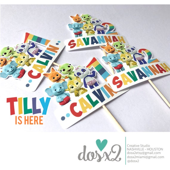 Word Party Cupcake Toppers 12 | Etsy