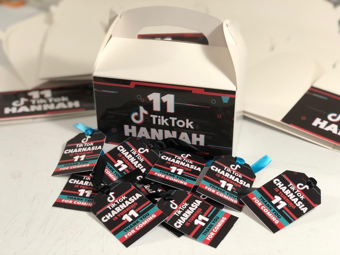 TikTok Favor Boxes 10 / Cajas con motivo de TikTok 10 | Etsy