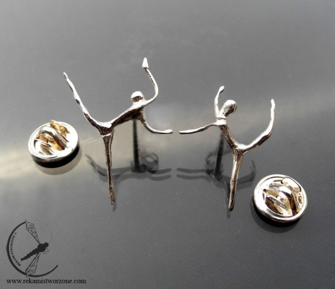 Ballet Dancer 5 Silver Pin, Ballerina Pin, Minimalist Pin, Small Brooch ...