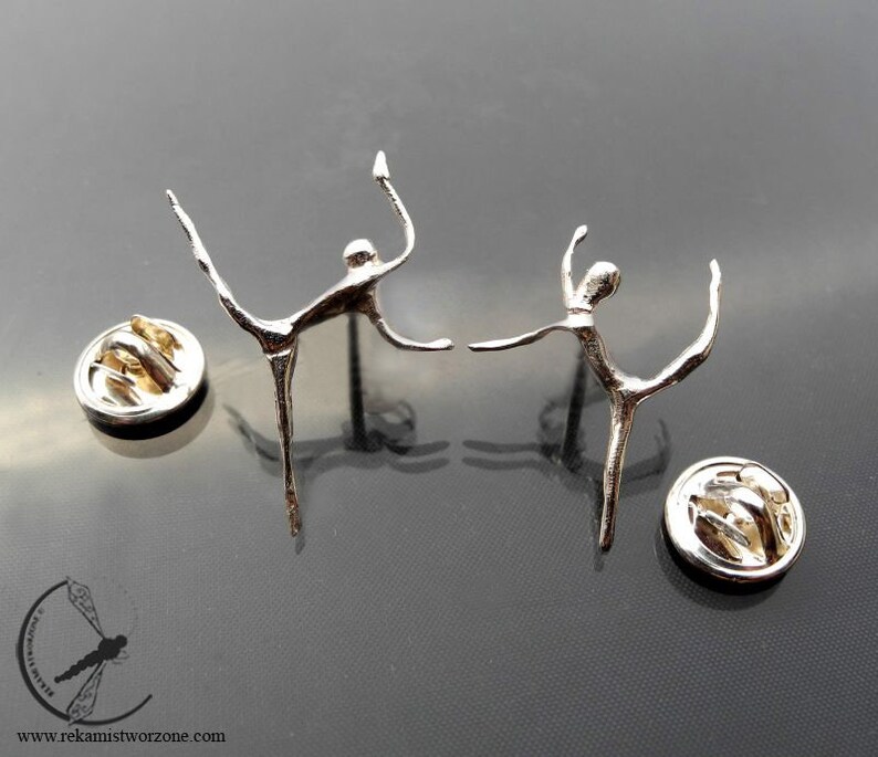 Ballet Dancer 6 Silver Pin, Ballerina Pin, Minimalist Pin, Small Brooch ...