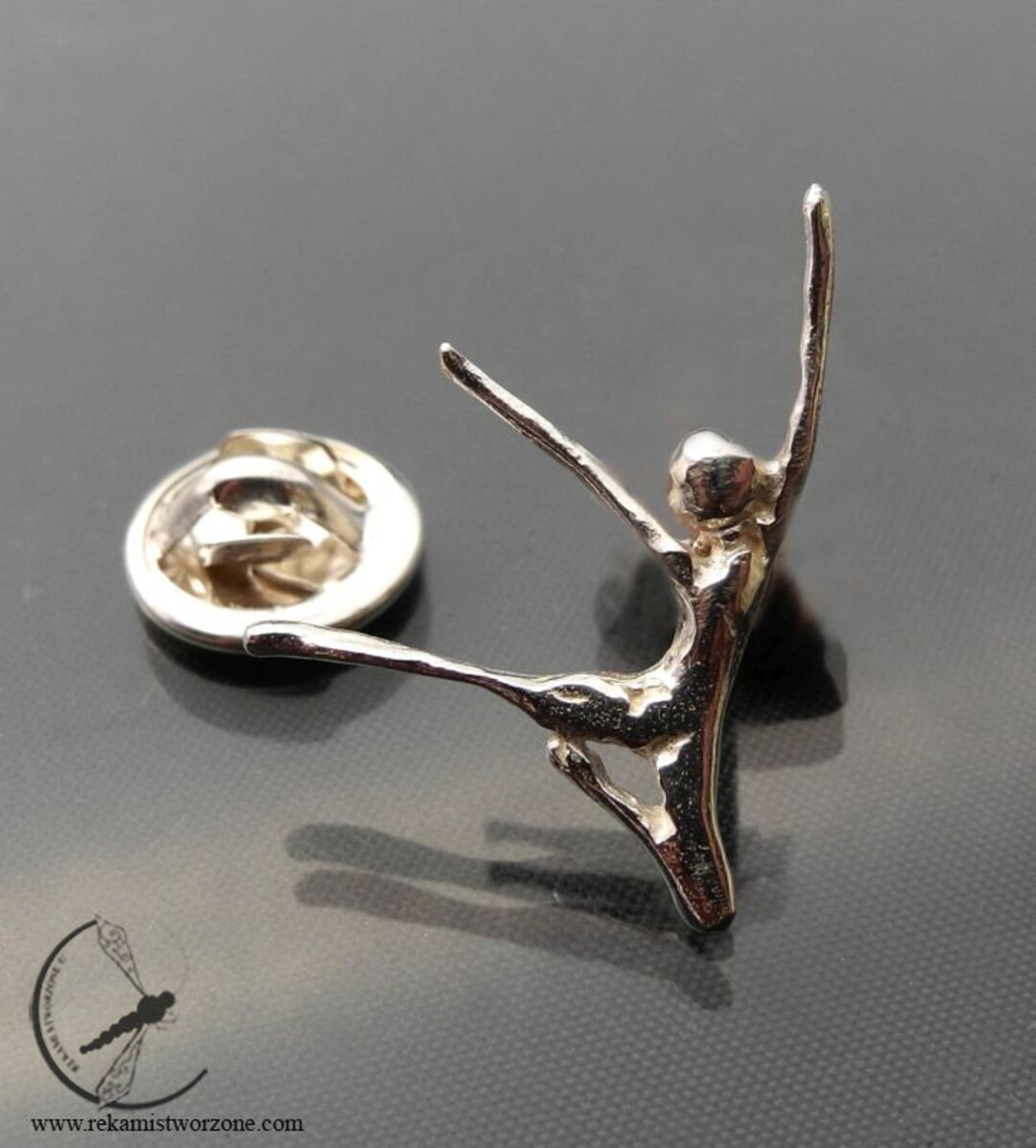 Ballet Dancer 1 Silver Pin, Ballerina Pin, Minimalist Pin, Small Brooch ...