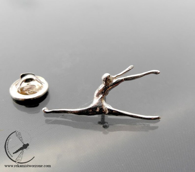 Ballet Dancer 2 Silver Pin, Ballerina Pin, Minimalist Pin, Small Brooch ...