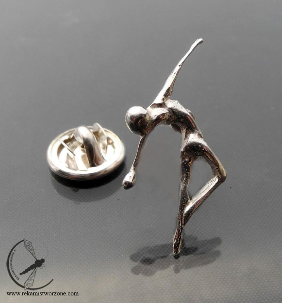 Ballet Dancer 4 Silver Pin, Ballerina Pin, Minimalist Pin, Small Brooch ...