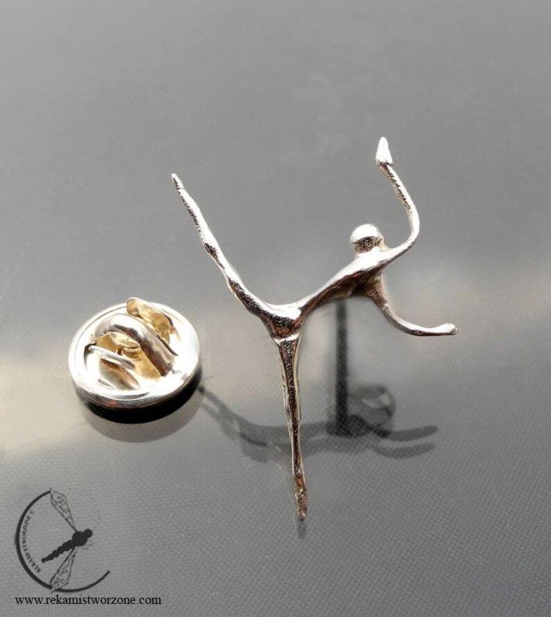 Ballet Dancer 5 Silver Pin, Ballerina Pin, Minimalist Pin, Small Brooch ...