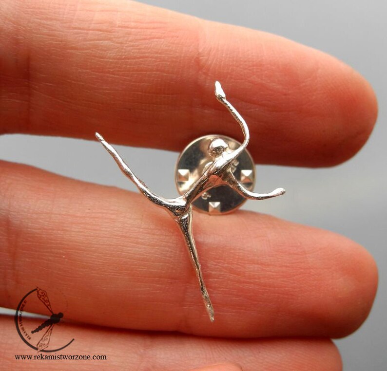 Ballet Dancer 5 Silver Pin, Ballerina Pin, Minimalist Pin, Small Brooch ...
