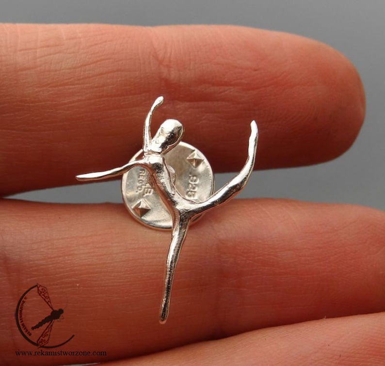 Ballet Dancer 6 Silver Pin, Ballerina Pin, Minimalist Pin, Small Brooch ...
