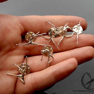Ballet Dancer 5 Silver Pin, Ballerina Pin, Minimalist Pin, Small Brooch ...