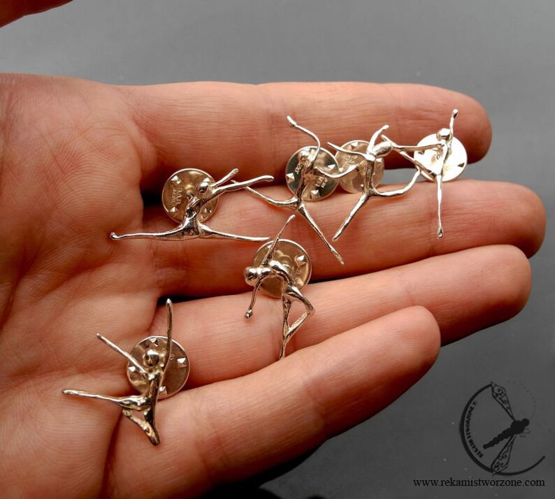 Ballet Dancer 5 Silver Pin, Ballerina Pin, Minimalist Pin, Small Brooch ...