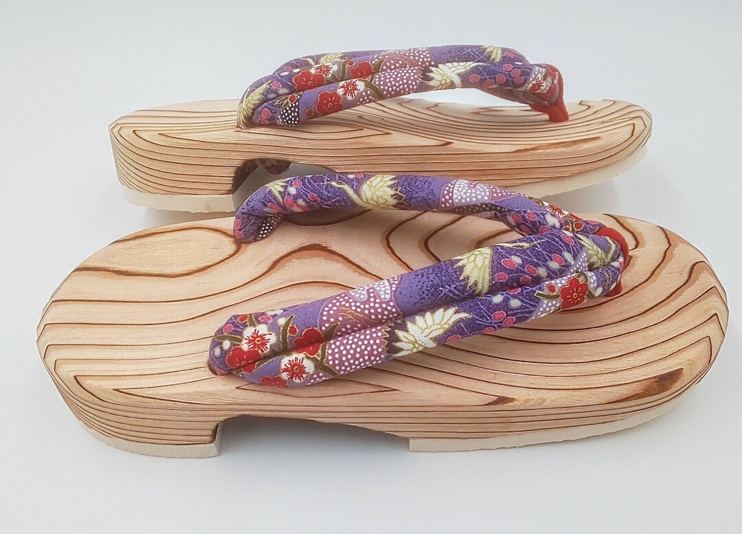 Traditional Japanese Motif HANAO on White Geta for Ladies' - Etsy