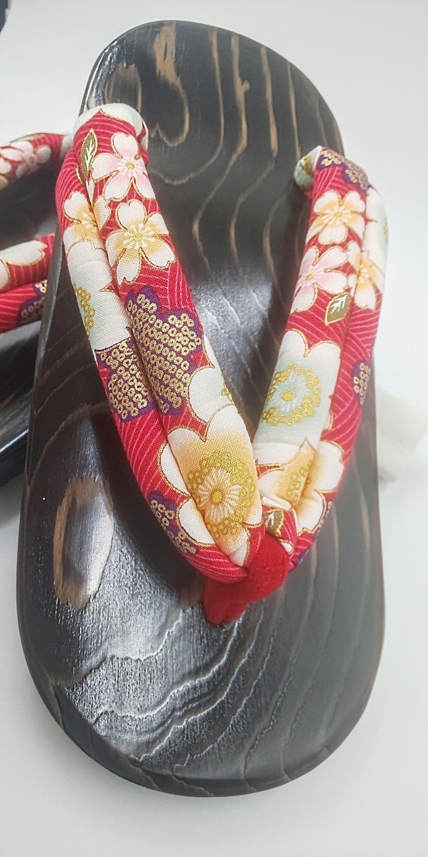 Plum UME Flower Motif HANAO on Geta for Ladies' - Etsy