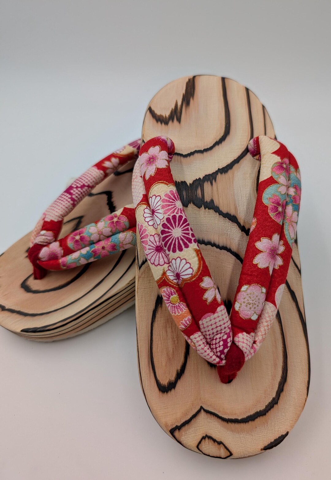Spring Flower in Pink HANAO** on White Geta for Ladies' up to US7 - Etsy