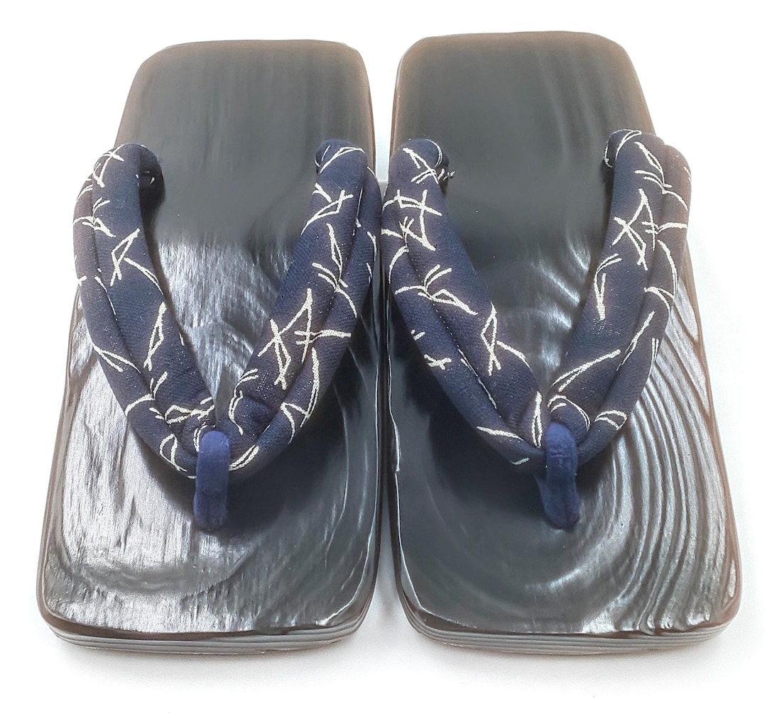 Black Geta for Mens' extra Large Vintage MATSUBA CHIRASHI Motif - Etsy