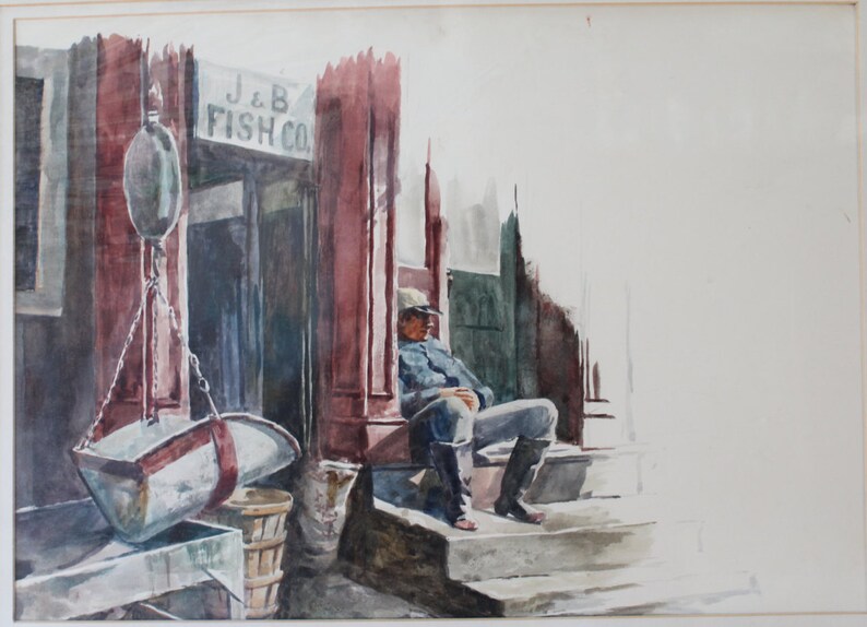 Nat Lewis Original Watercolor South Street Seaport | Etsy