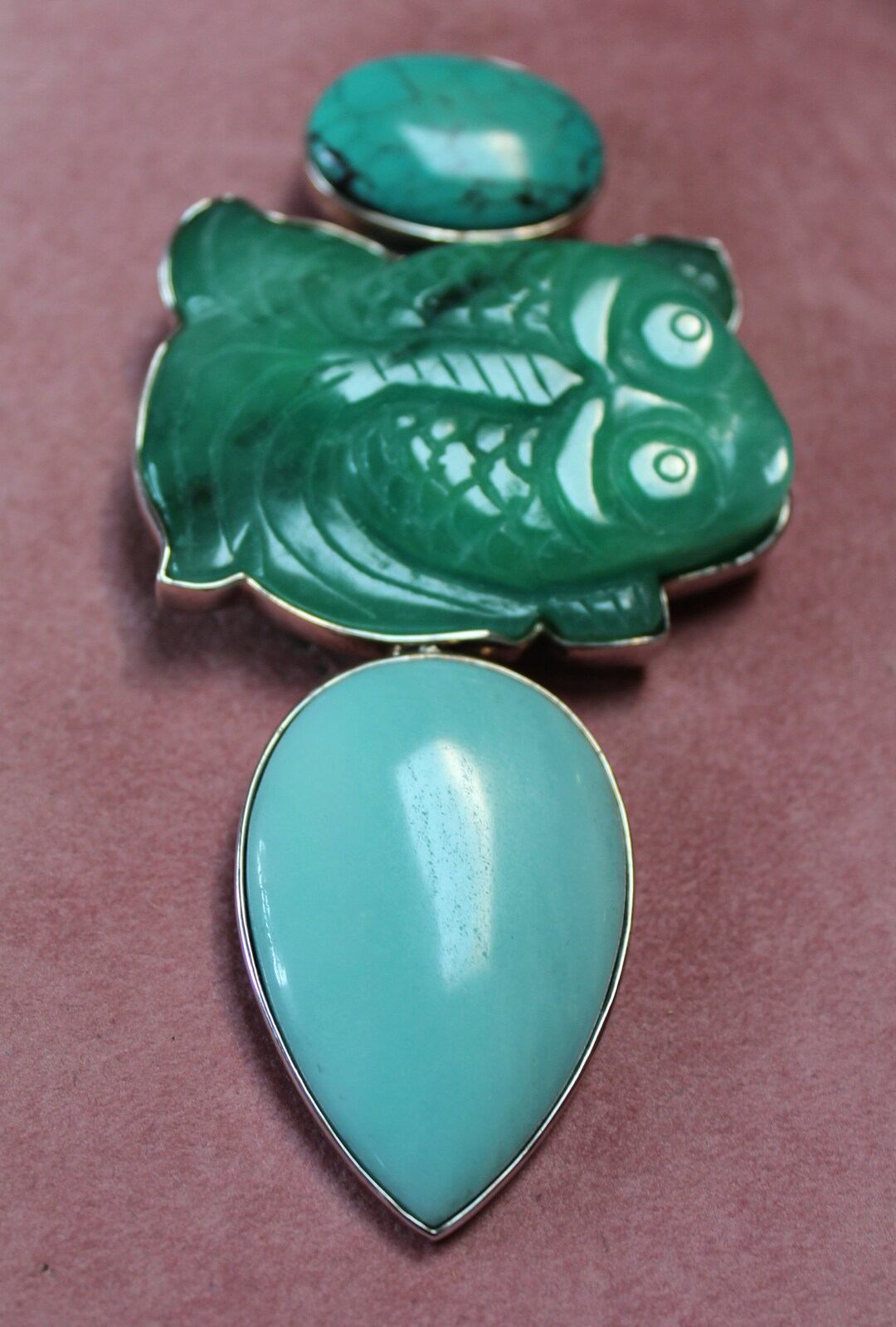 Amy Kahn Russell Multi Stone Pendant, Brooch, Enhancer/multi Gemstone ...
