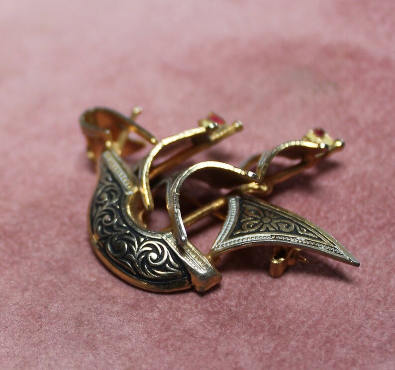 Damasquinado Spanish Brooch/damasquinado Spanish Brooch From | Etsy