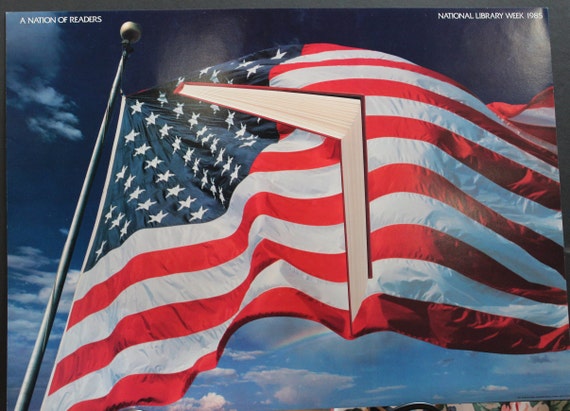 Vintage Library Poster/american Libraries Association:a Nation | Etsy