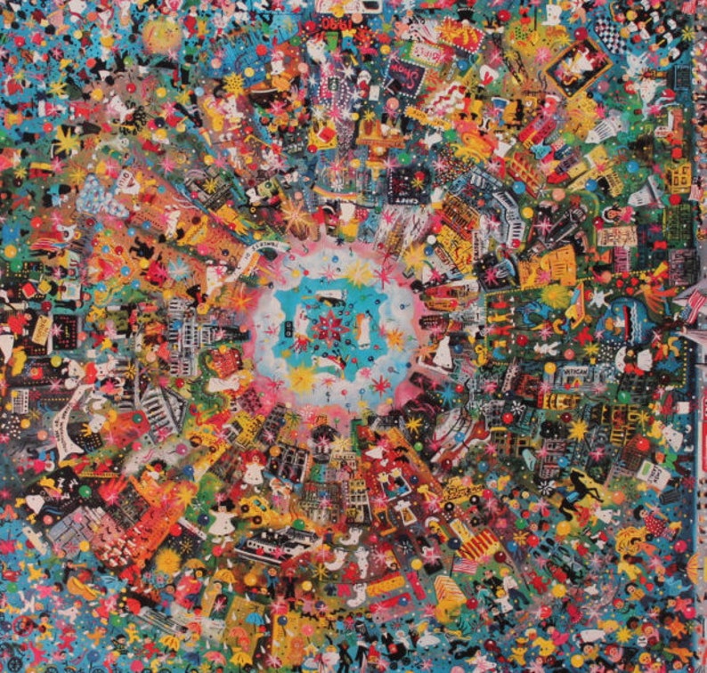 Ann Reeves manhattan Folk Art Lithograph Signed - Etsy