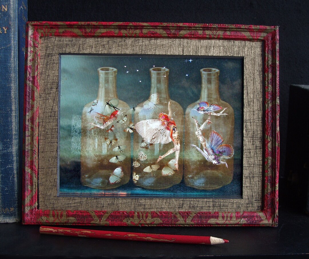 Captured Creatures 8x10 Framed Original Limited Edition Art/mixed Media ...