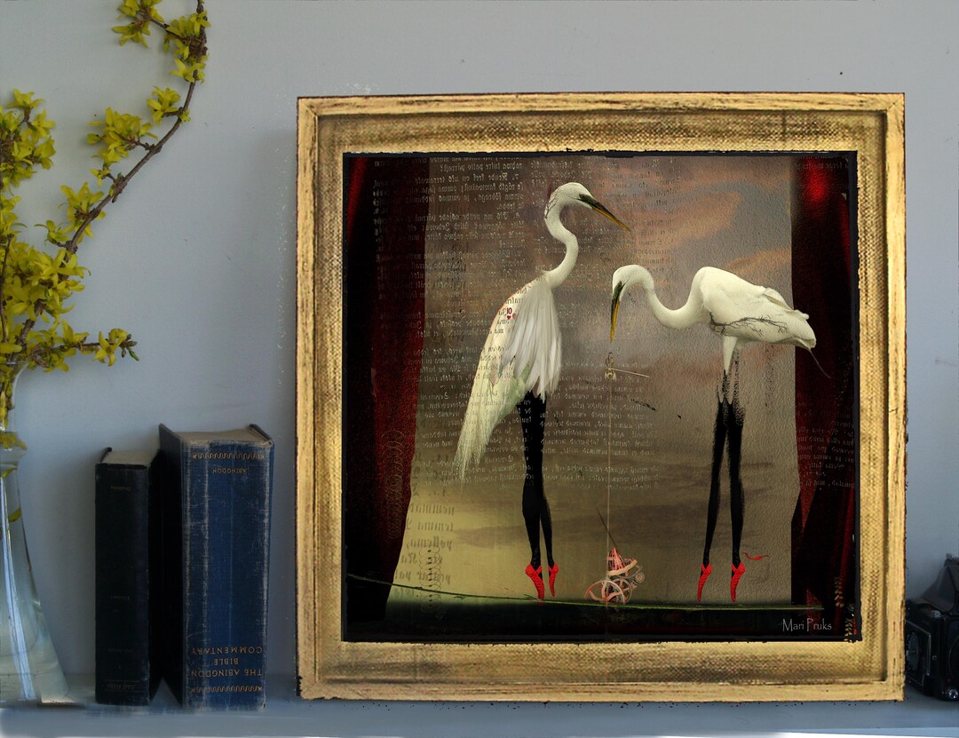 Entangled/ 16x16/framed/original Art/limited Edition/ Mixed Media ...