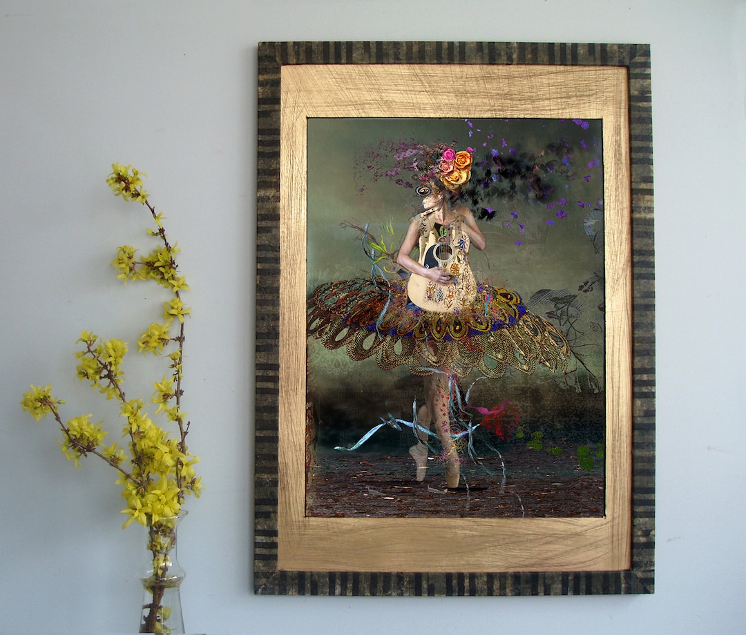 Limited Edition Mixed Media Art Print: Guitar Player Dancer (22x17) - Etsy