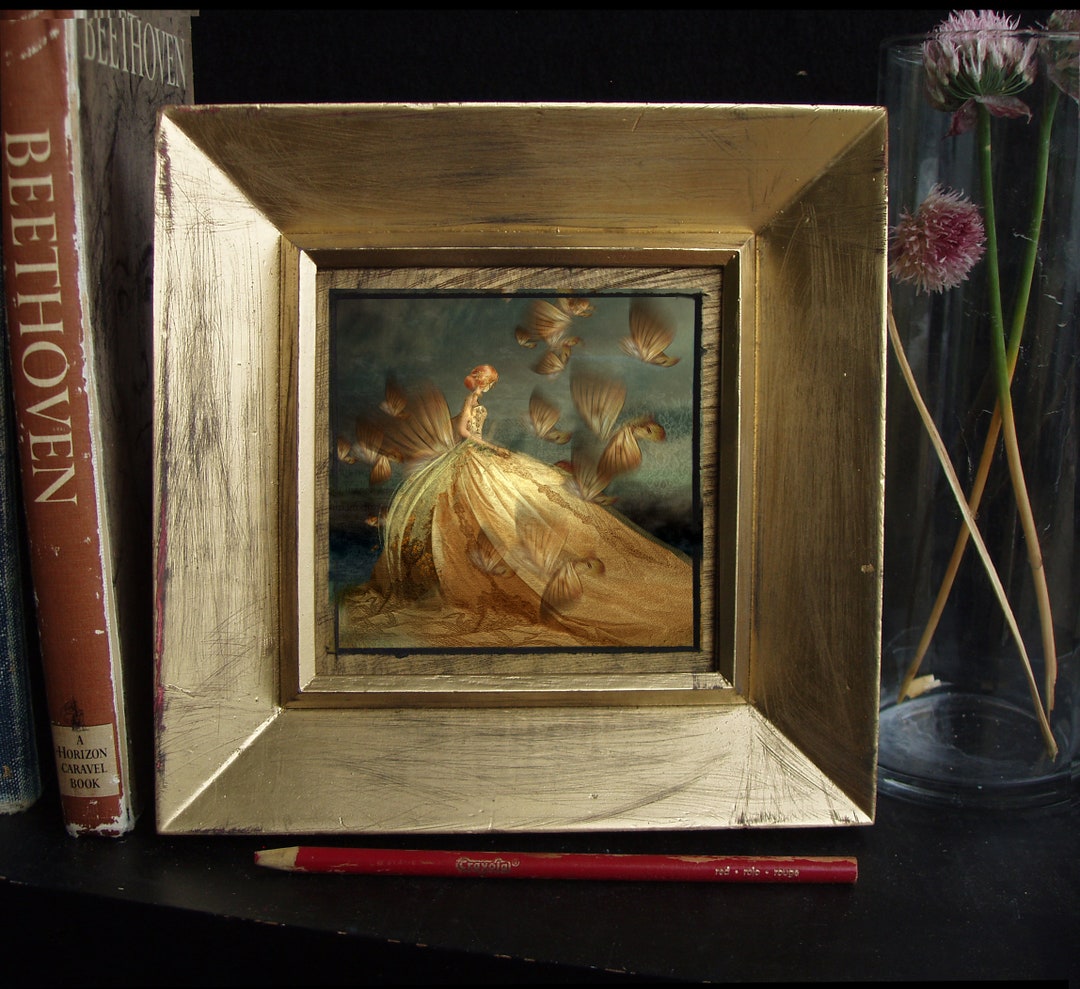 Angel/framed 4x4/angel Art/limited Edition Art/ Mixed Media ...