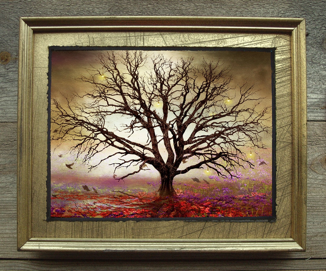 Framed Tree 8x10 Original Art/ Limited Edition Mixed Media/ Photography ...
