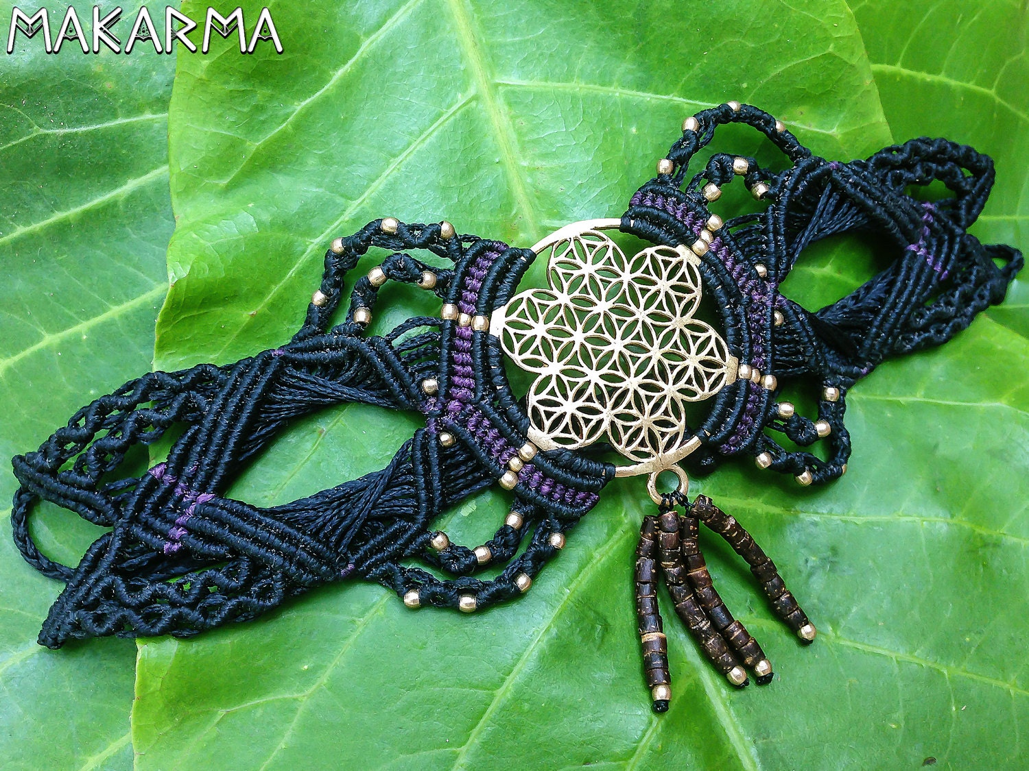 Tribal Macrame Bracelet Warrior Arm Bracelet Natural Hippie - Etsy