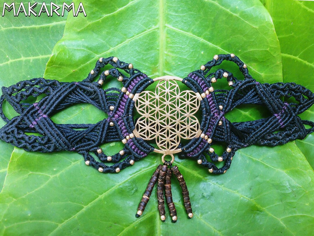 Tribal Macrame Bracelet Warrior Arm Bracelet Natural Hippie Festival ...