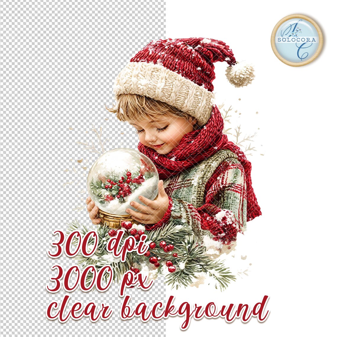 CLASSIC CHRISTMAS Clipart Bundle | 40 Png Files | 300 DPI Transparent ...