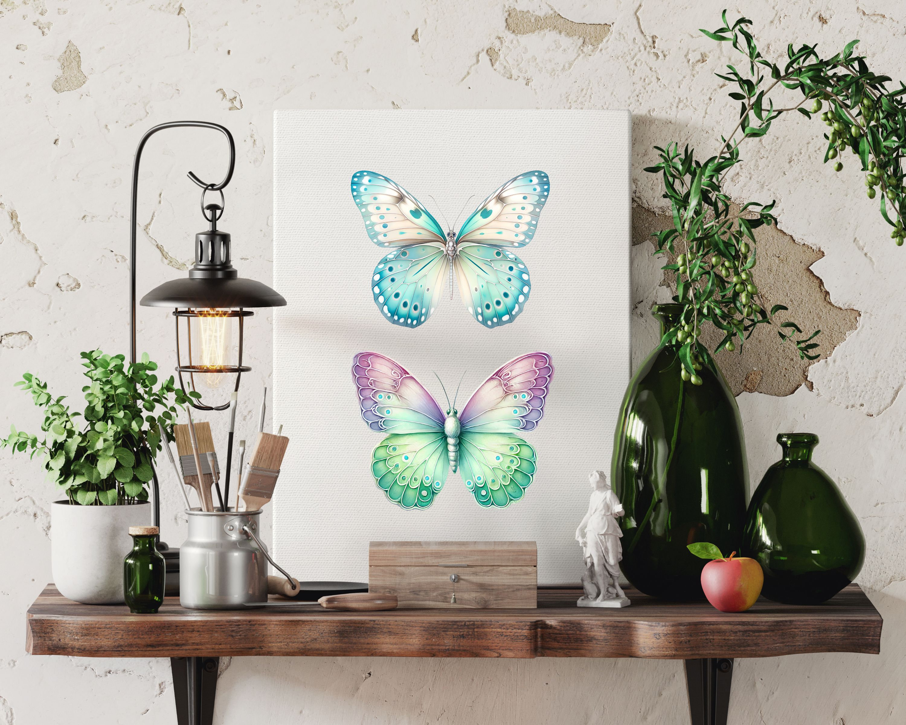 Rainbow, PASTEL BUTTERFLIES PNG - Watercolor Butterfly Clipart ...