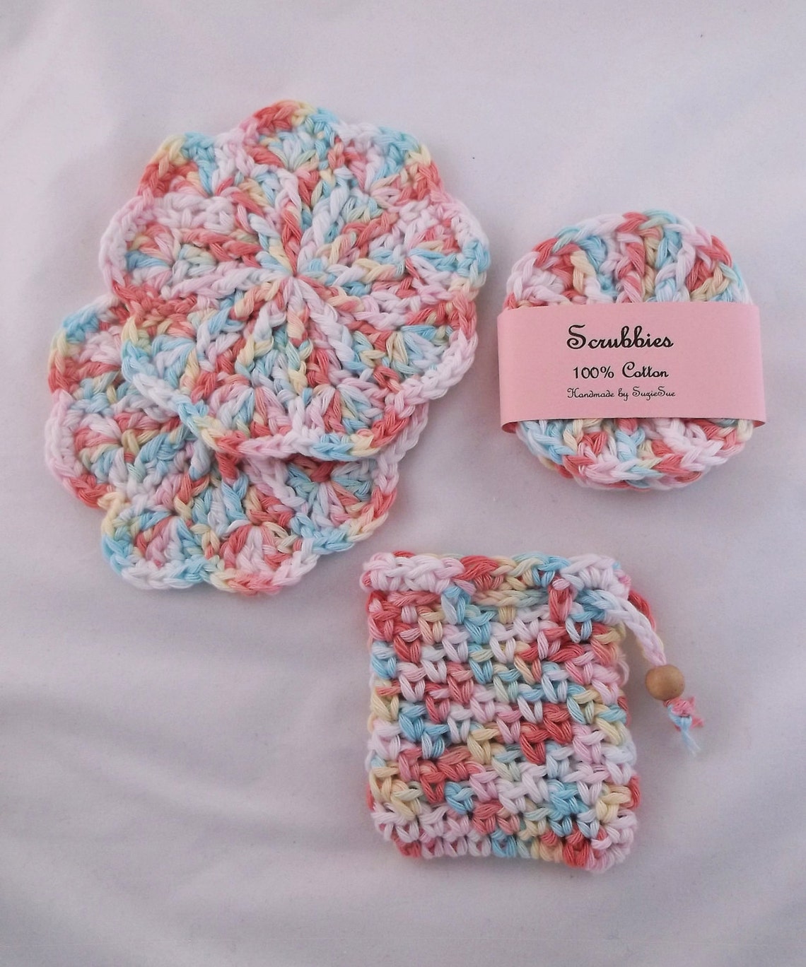 Spa set scrubbies large scrubbies soap saverwash cloth | Etsy