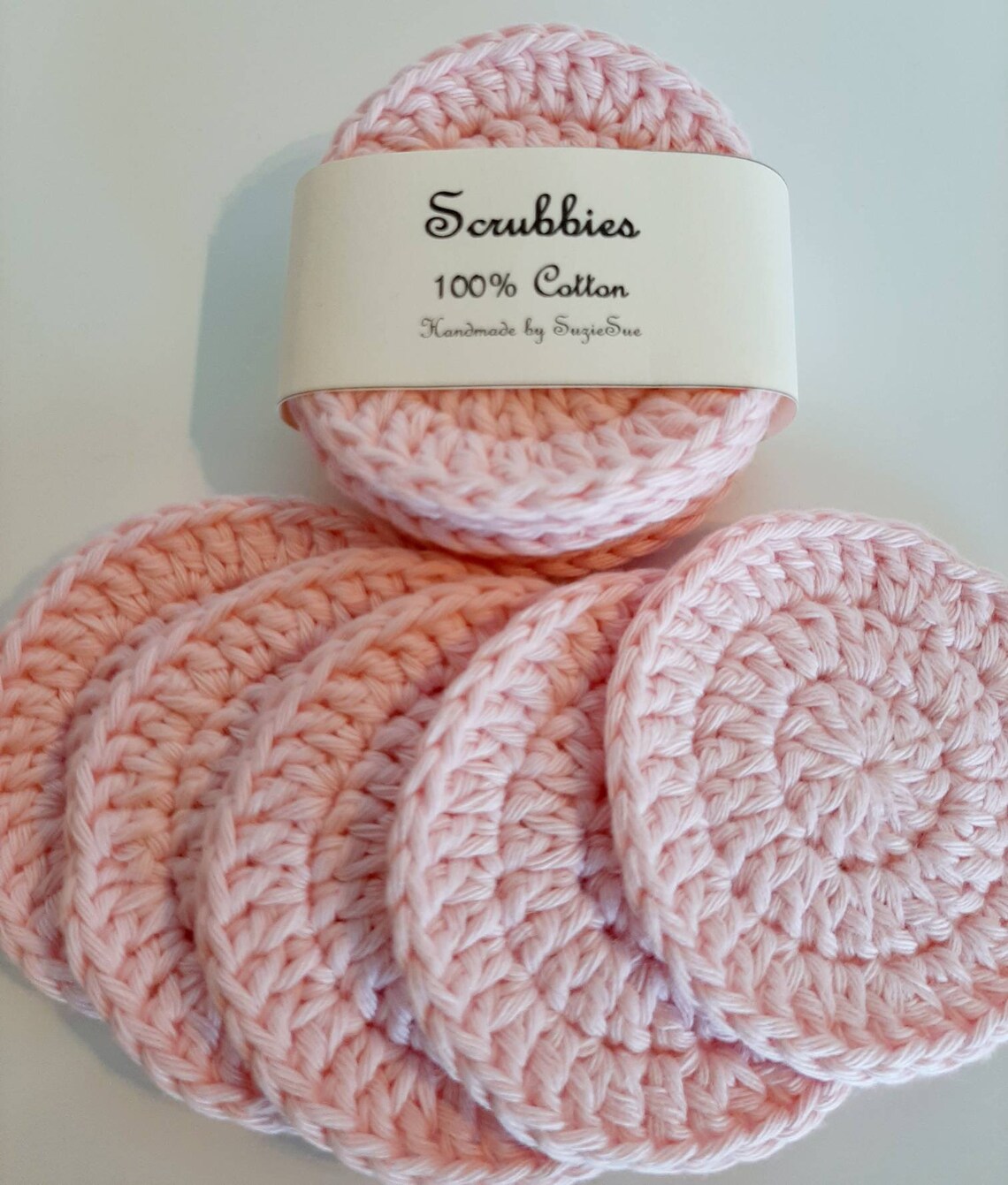 Crocheted Face Scrubbies set scrubbies and bag set 100% | Etsy
