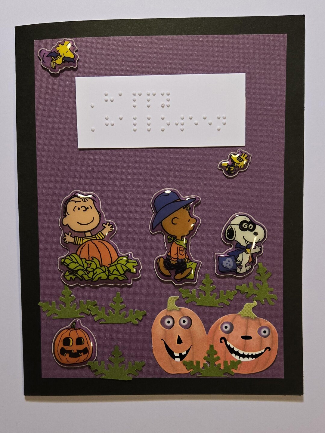 Braille Charlie Brown Halloween Cards - Etsy