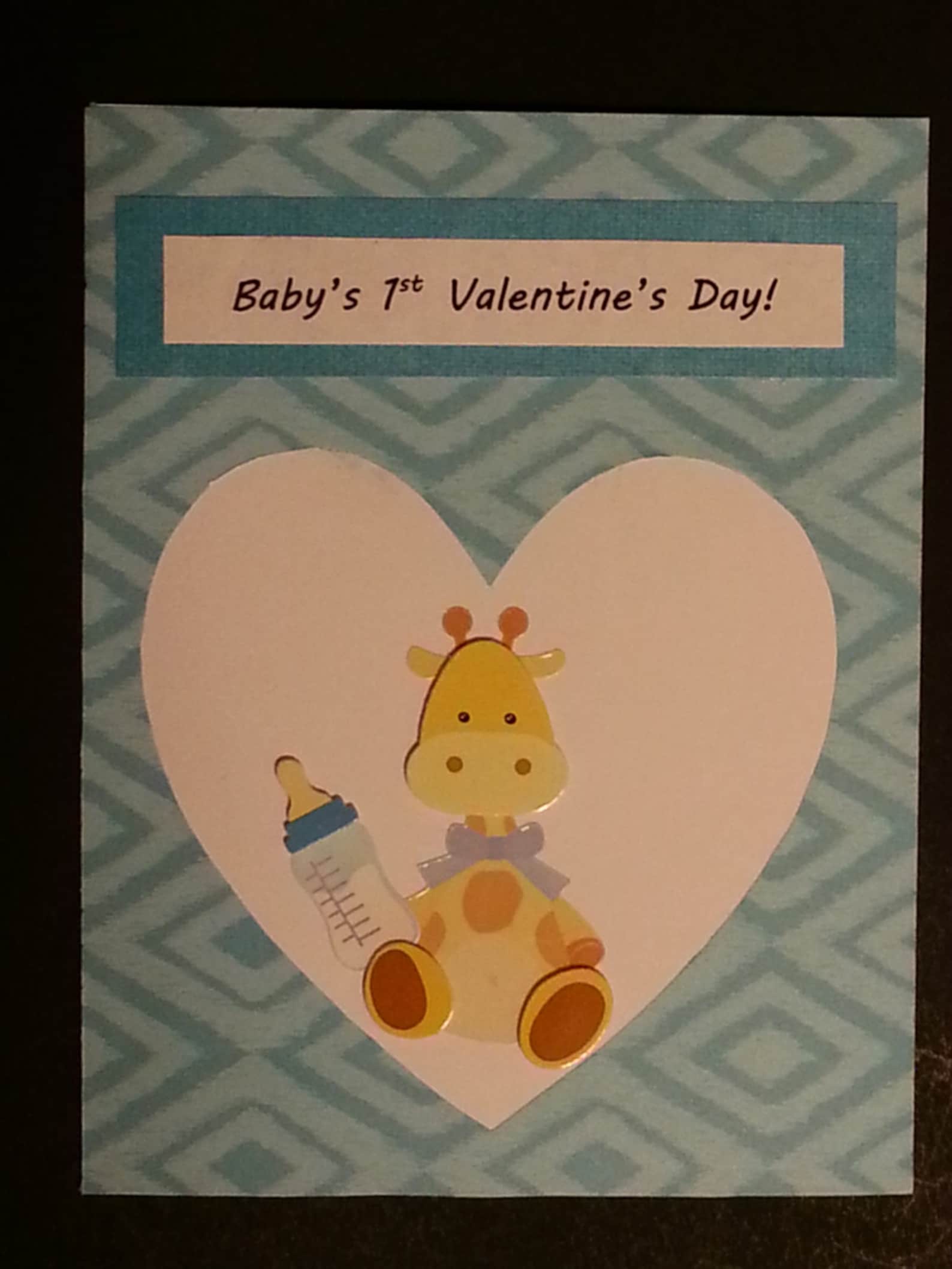 Baby Boy's 1st Valentine's Day Card - Etsy