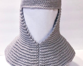 Crochet Pattern Digital Download Chainmail Coif Knight Helmet Hat ...