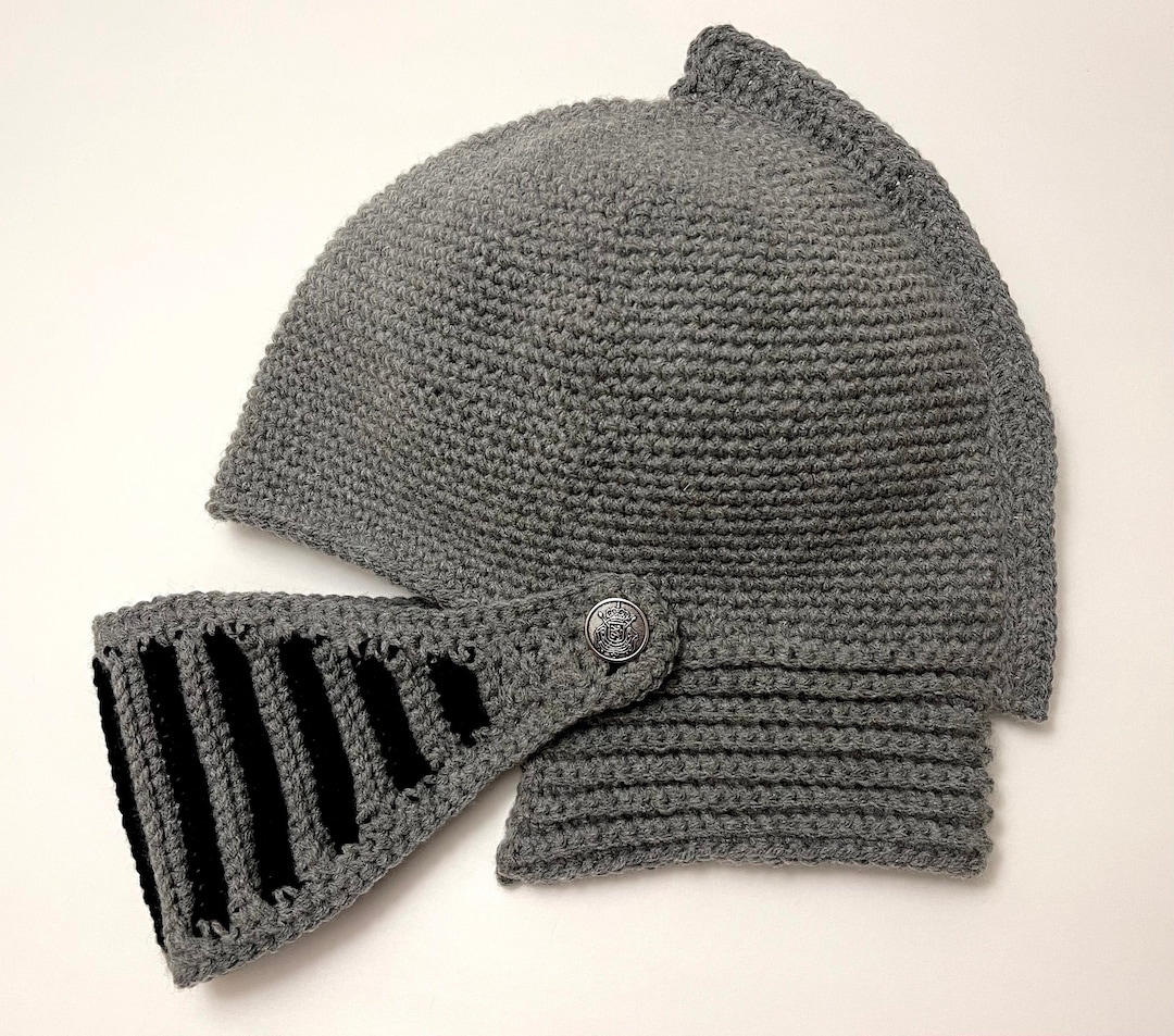 Knight Helmet Adult and XL Sizes Crochet Pattern - Etsy