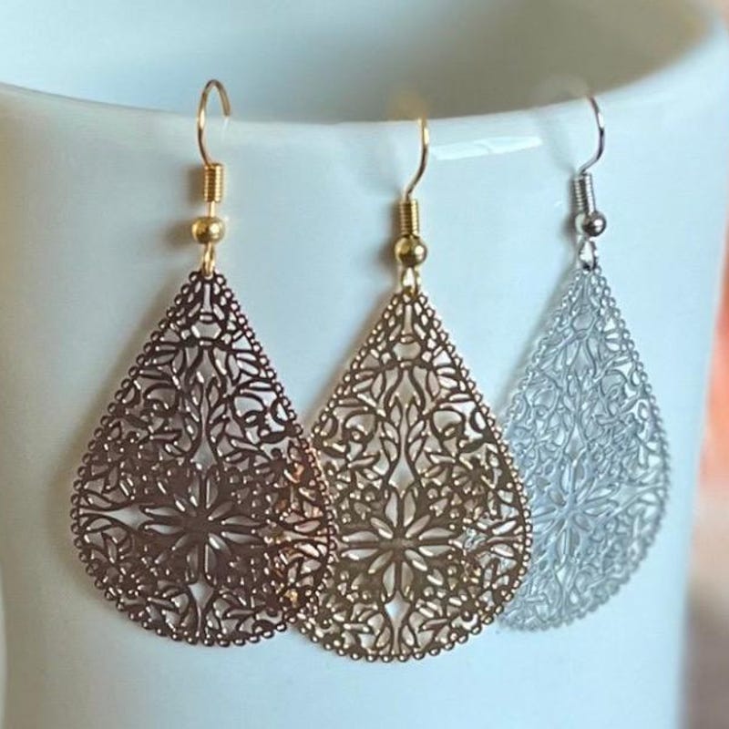Filigree Earrings - Etsy