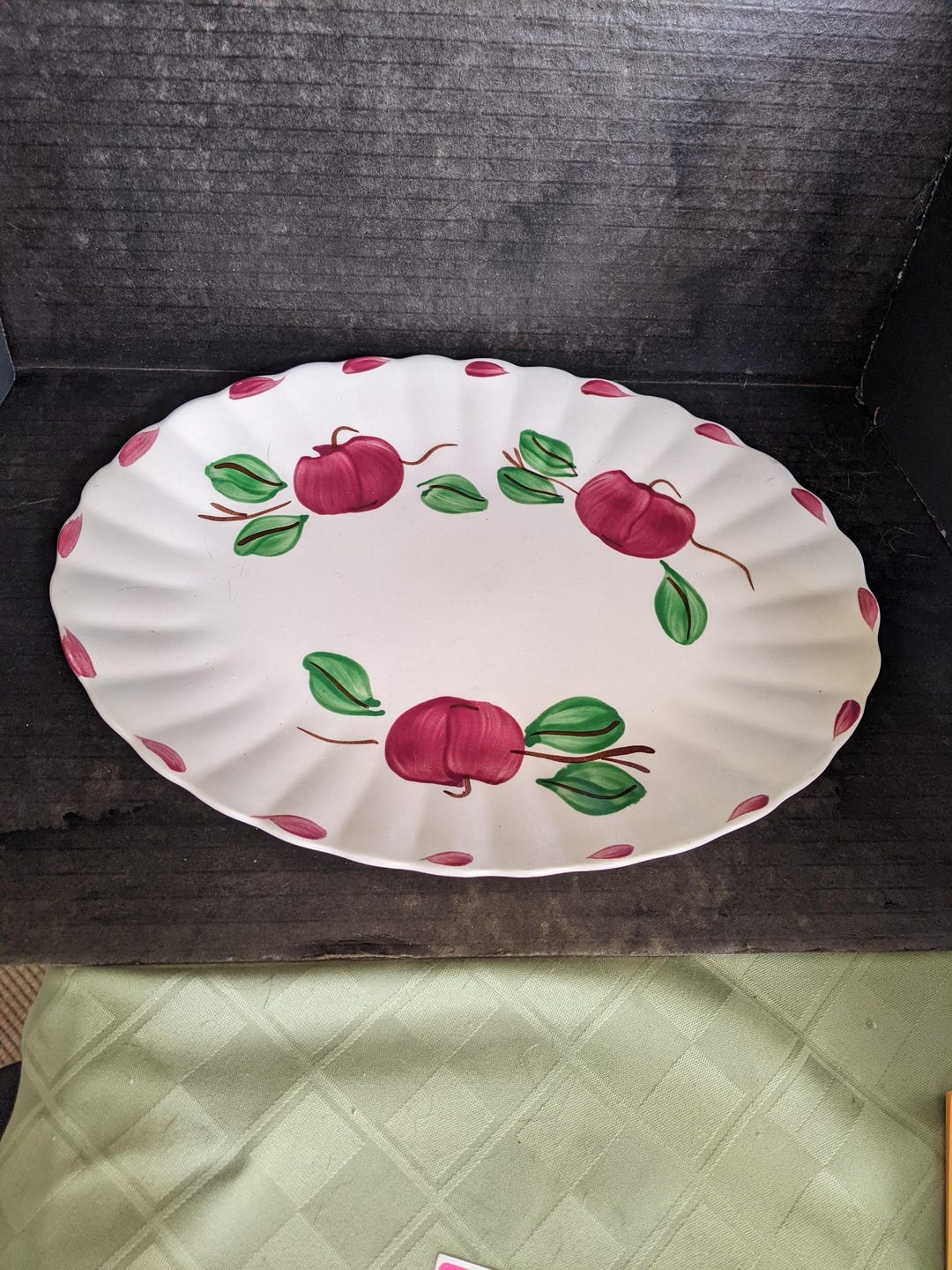 Cir 1920-40's Southern Potteries Blue Ridge Beaded Apple 11-1/2 ...