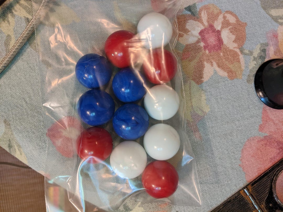 12 One Inch Marbles, 4 Each, Red, White, and Blue Opaque. INV#0140 - Etsy
