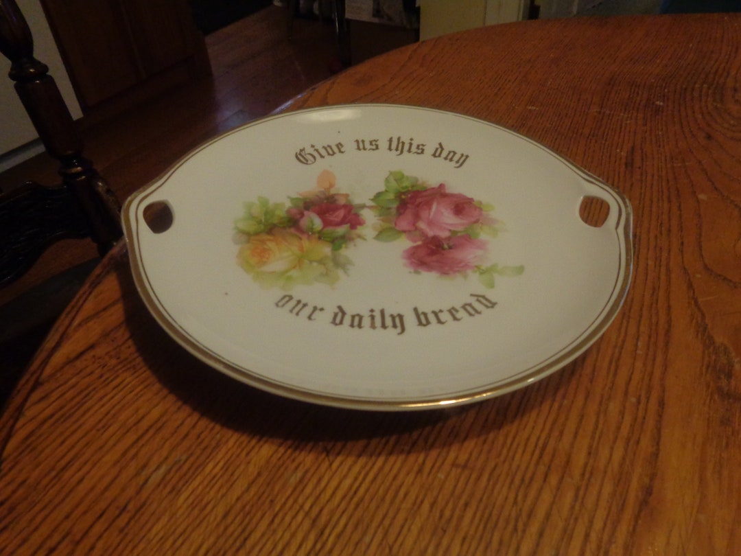 Circa 1910-30 German Prayer Decorative 10-1/8" Porcelain Plate ...
