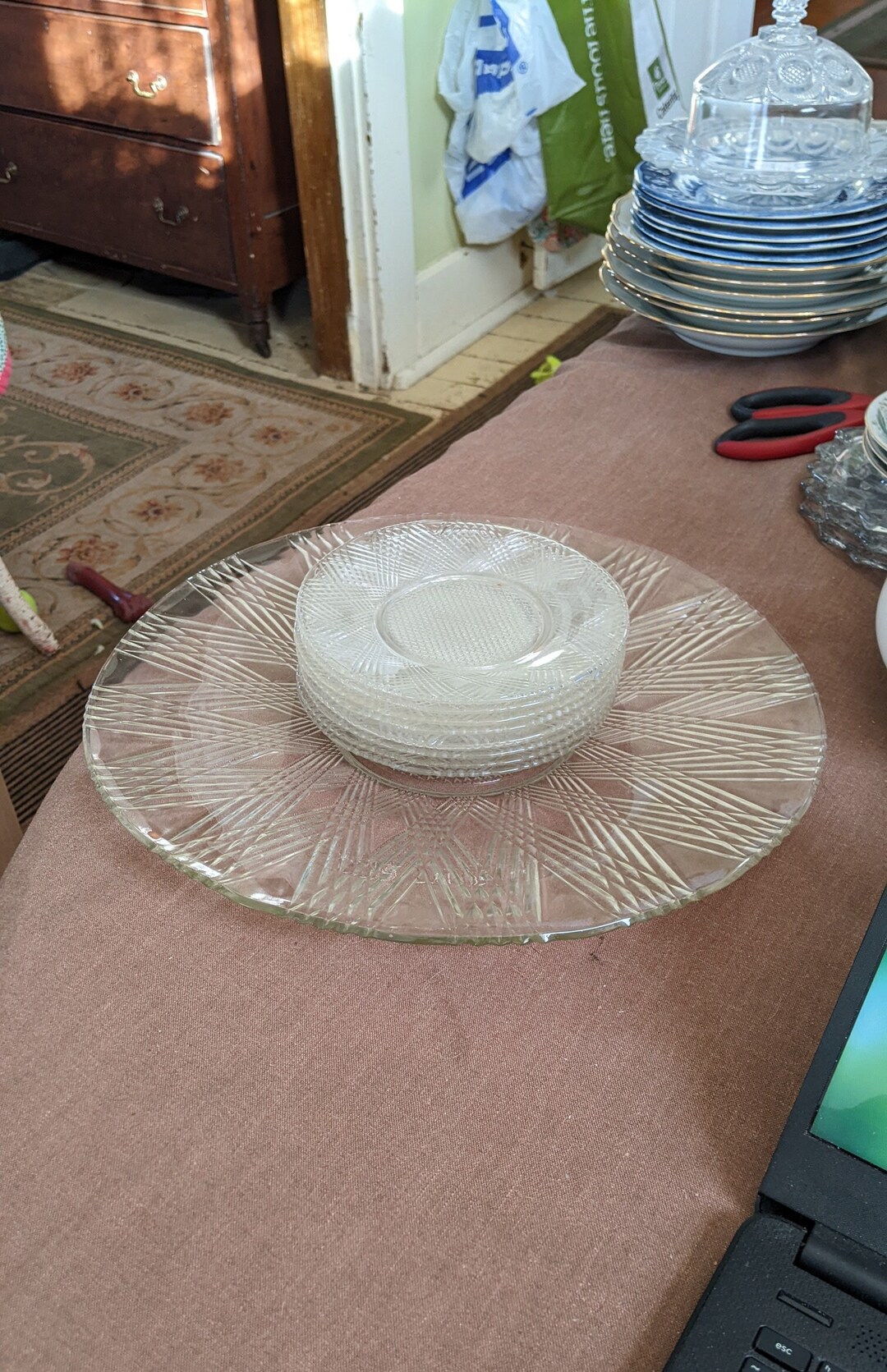 Circa 1938-40 Hazel Atlas 10 Pc Hazel Atlas Sandwich Set. All Pcs ...