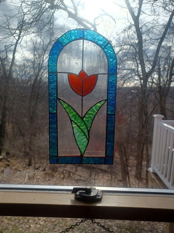 Framed Tulip Suncatcher - Etsy