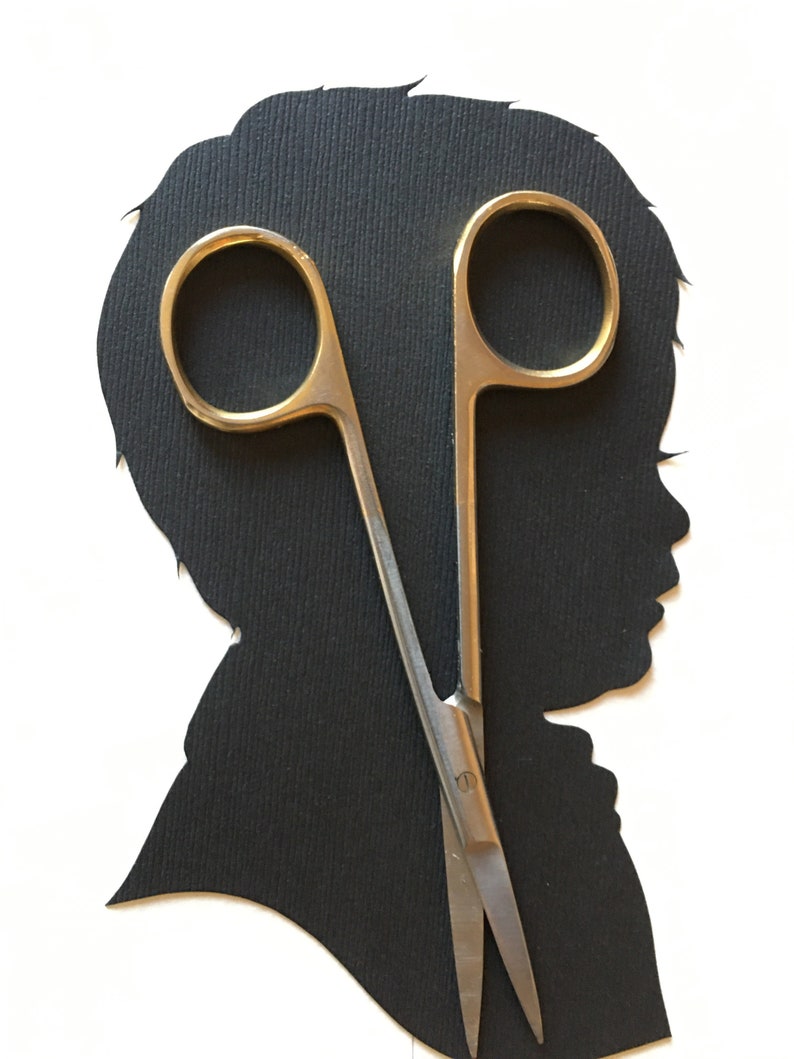 Hand Cut Custom Profile Silhouette Portrait W/ Wreath Option - Etsy