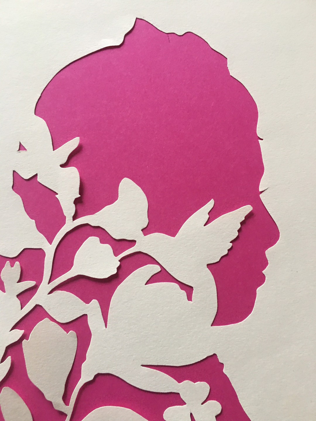 Custom Floral Silhouette Cameo Personalized & Custom Hand Cut - Etsy