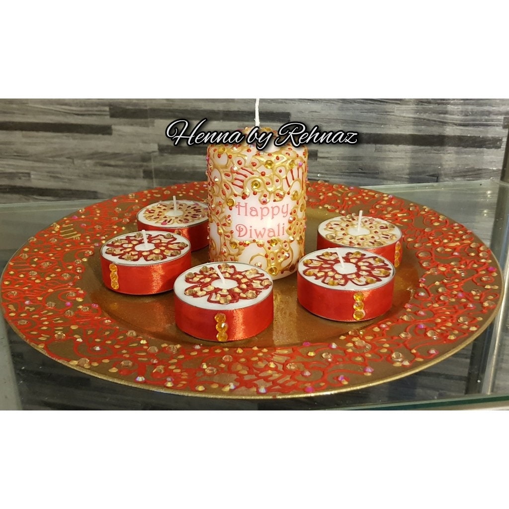 Diwali Candles Happy Diwali Candle Setdiwali Giftsdiwali - Etsy UK