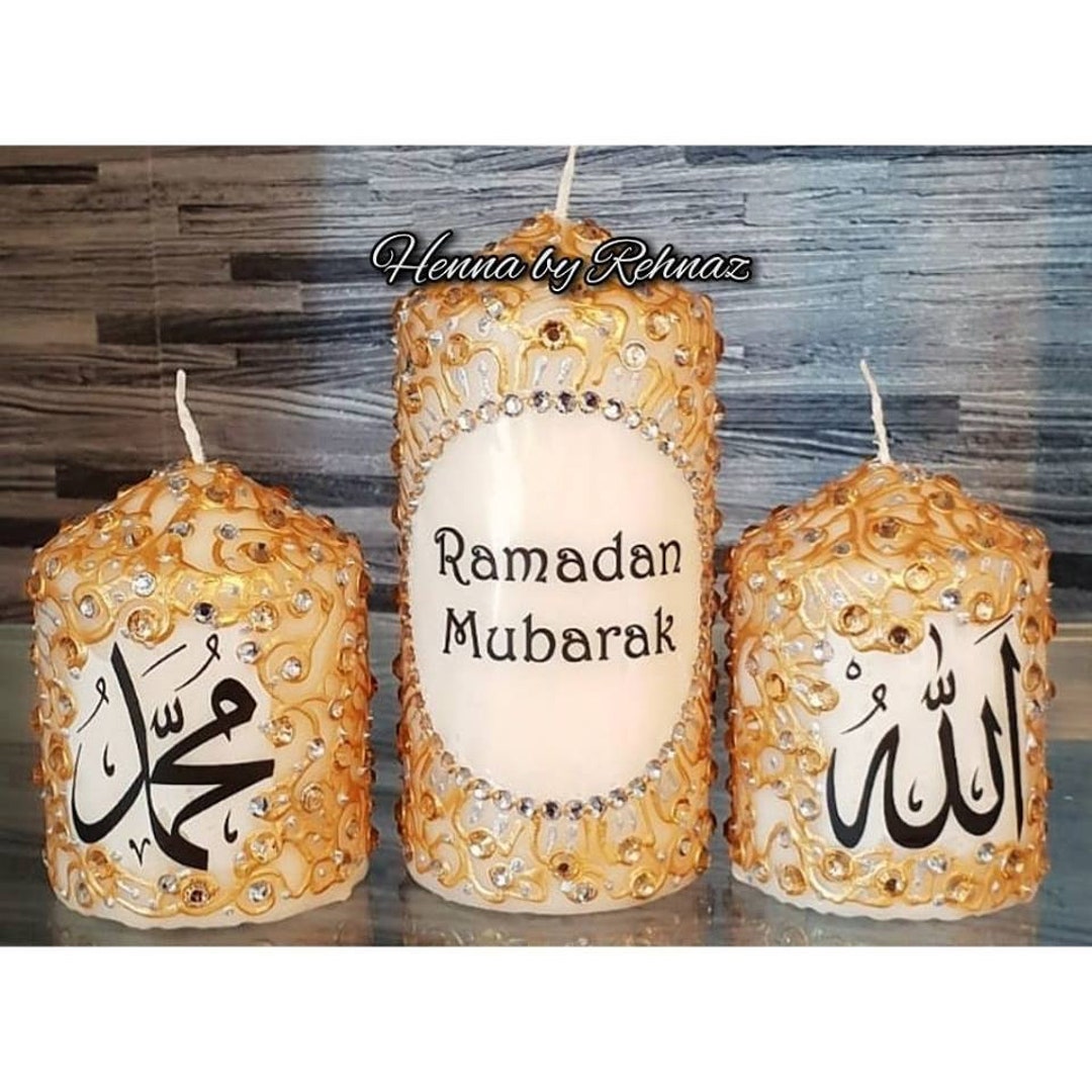 Ramadan Mubarak Candlesramadan Decorislamic Decorumrah - Etsy