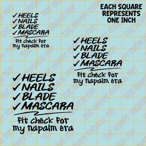 Heels Nails Blade Mascara, Fit Check for My Napalm Era, Kpop Demon ...