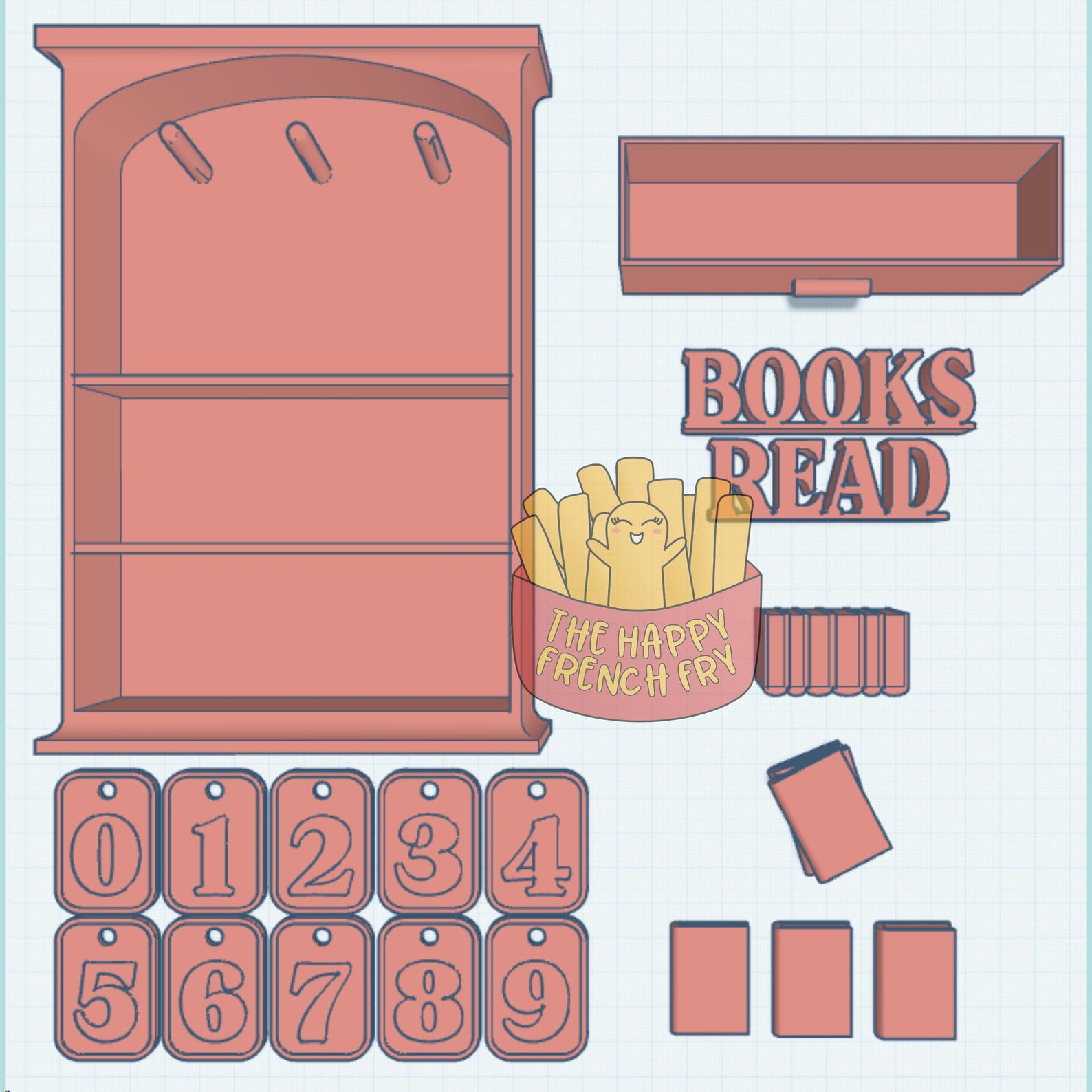 DIGITAL FILE!! Books Read STL File, Book Counter, Book Tracker, Books I Have Read This Year ...